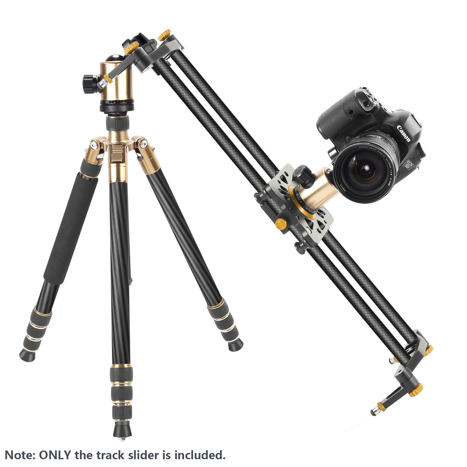 Neewer 31.5"/80cm Carbon Fiber Camera Track Slider Video Stabilizer ...